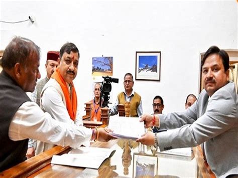 Bjps Suresh Kashyap Files Nomination From Shimla Lok Sabha Seat