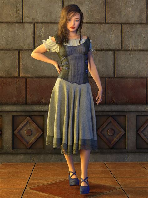 Corset Peasant Outfit For Genesis Flippednormals