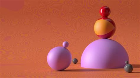 3d Render Background With Random Simple Geometry Shapes Soft Light