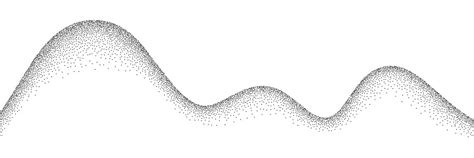 波状の粒子の点描パターンの背景ブラック ノイズ ドットワーク テクスチャ抽象的なドット点描線砂目調効果白い背景で隔離されたベクトル イラスト