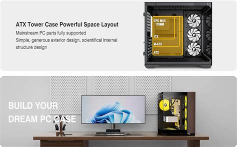 Foifkin Pc Case Walnut Front Pane Pre Installed 3 Pwm Argb Keystone 4