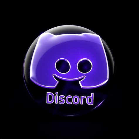 Discord Logo With 3d Render Blurred Glass Material Pulsating Glow Purple And White Color Scheme