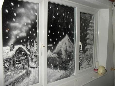 Как украсить окна к Новому 2021 году лучшие идеи Рождественские картины Рождественский