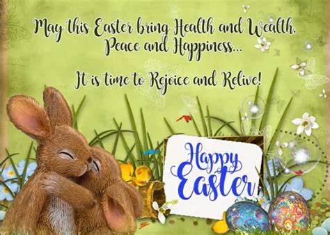 Happy Easter Wishes With Bunnies Free Happy Easter Ecards 123 Greetings