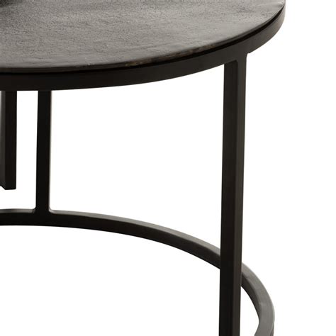 Table basse gigogne noir en métal sur CDC Design