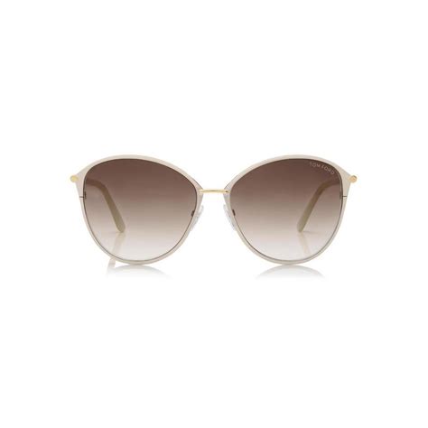 Tom Ford Penelope Sunglasses Aviator Sunglasses Pale Gold