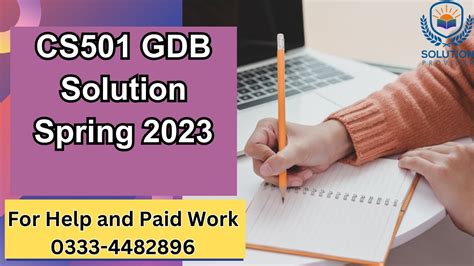 cs501 gdb solution 2023 cs501 gdb solution spring 2023 cs501 gdb
