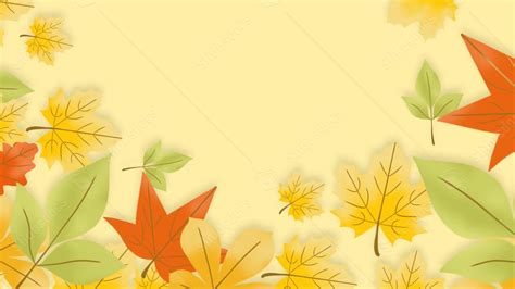 Yellow Golden Autumn Maple Leaves Picture Powerpoint Background For