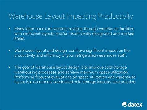 Cold Storage Warehouse Best Practices Warehouse Layout Optimization Pdf