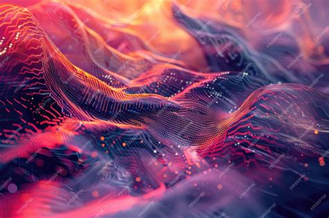 Abstract Digital Landscape With Complex Patterns And Colors Premium Ai Generated Image