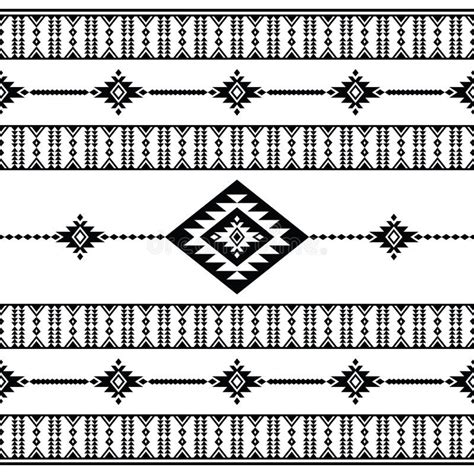 Seamless Ethnic Stripe Pattern Native Traditional Illustration Design