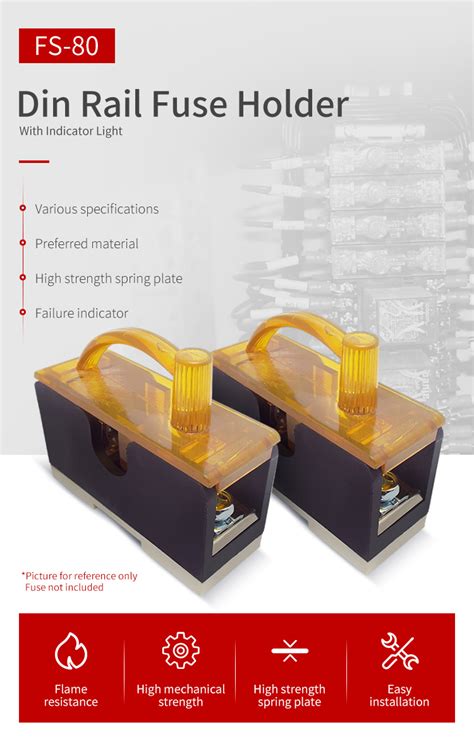 FS 80 Plastic Bottom Fuse Alarm Fuse Base With Indicator Lamp Fuse Holder