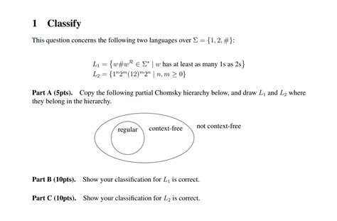 solved 1 classify this question concerns the following two