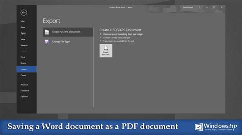How To Save Your Document As A PDF In Microsoft Word WindowsTip