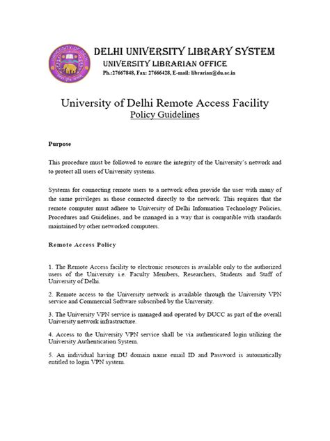 Remote Access Policy Pdf Computer Network Computers