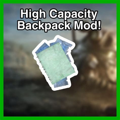High Capacity Backpack Fallout 76 Game Item Gameflip