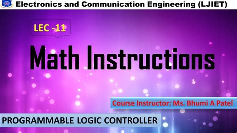 Plc And Scadasession 11 Math Instructions Youtube