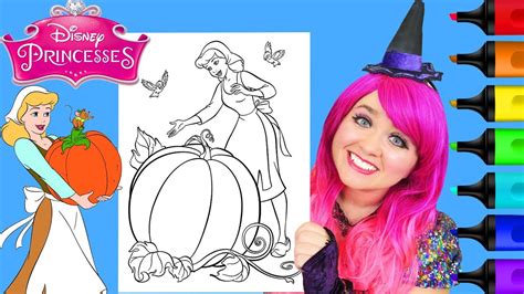 Coloring Cinderella Halloween Disney Princess Coloring Page Prismacolor