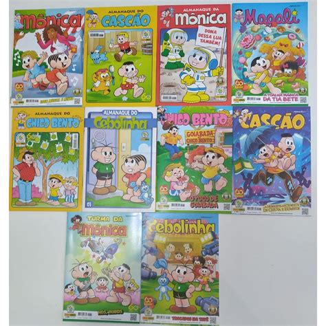 10 Gibis Turma da Monica sem repetição MEGA PROMOÇÃO Shopee Brasil