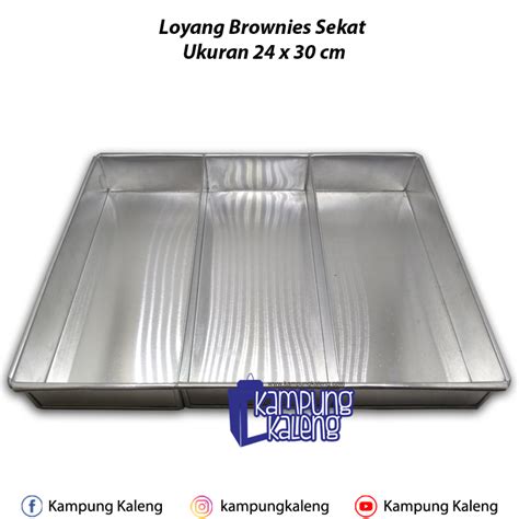 Loyang Brownies Sekat Ukuran 30 X 24 Cm Kampung Kaleng