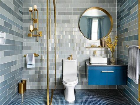 Blue Grey Gold Bathroom Decor Ideas Shop Now
