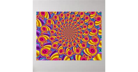 Colourful Fractal Pattern Poster Zazzle