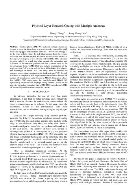Pdf Pnc With Multiple Antennas