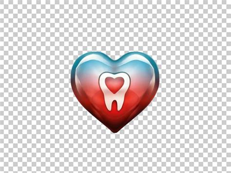 Premium Psd Silhouette Of Tooth In Heart Shape On White Background