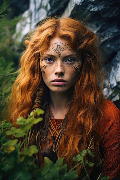 Premium Ai Image Young Neanderthal Woman In The Wild Nature