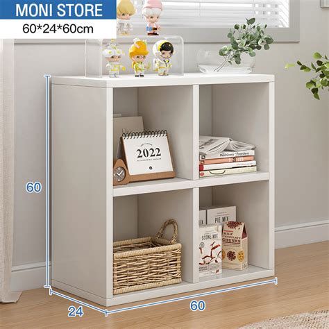 Bookshelf ชั้นเก็บของ ประกอบง่าย ตู้เก็บของพื้นห้องนอน ชั้นไม้ ชั้นวาง