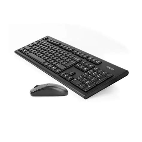خرید و قیمت کیبورد و ماوس بی سیم A4tech ای فورتک مدل 3100n مشکی