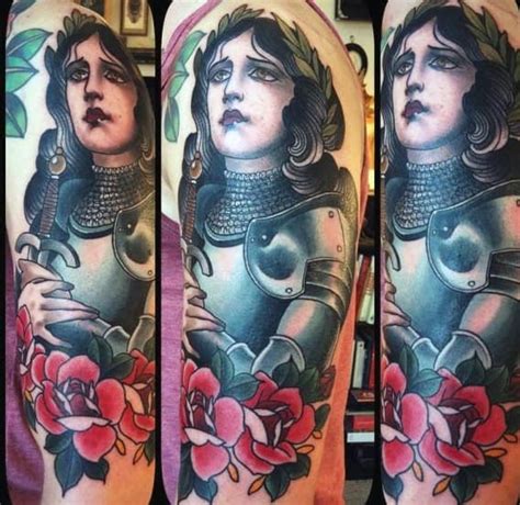 Traditional Joan Of Arc Tattoo Symbolism Design And Meaning