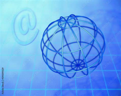 Wire Globe And Symbol Stock Illustration Adobe Stock