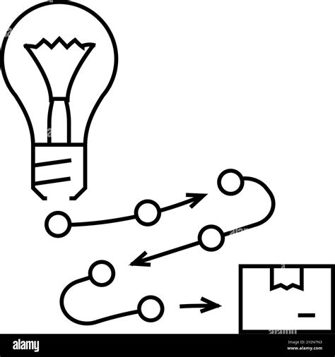 Product Development Business Process Line Icon Vector Illustration