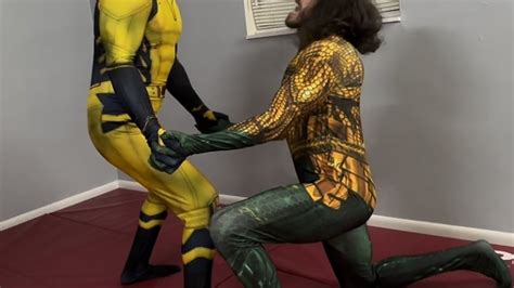 Wolverine Takes On Aquaman Submission And Strip Cosplay Match Pandemic Pro Wrestling Clips4sale