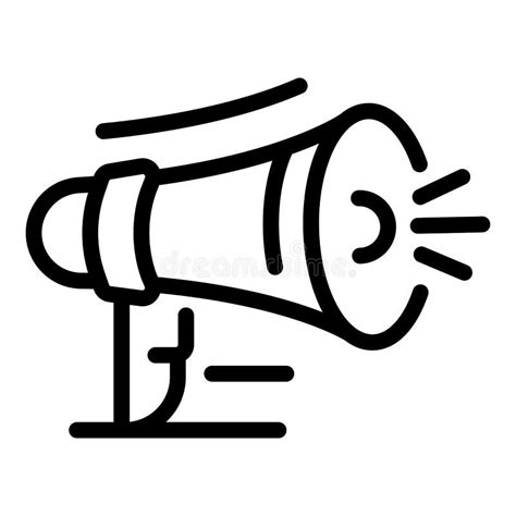 Loud Speaker Icon Outline Style Stock Vector Illustration Of Element