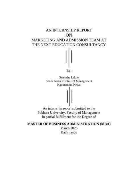 Report Final Revised Pdf International Student Internship