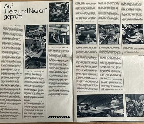 1982 Interflug East German Airlines Brochure Il62 Tu134 Malev Aeroflot