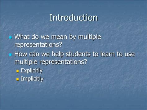Ppt Comparing Explicit And Implicit Teaching Of Multiple Representation Use In Physics Problem