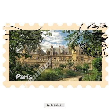 Париж Франция Сувенирный магнит