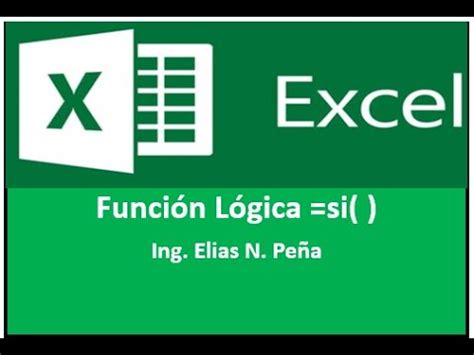 Como Usar La Funcion Si O IF En Excel YouTube