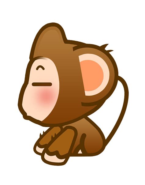 卡通猴子侧脸 侧脸卡通 伤感说说吧