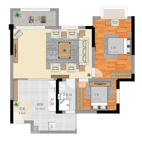 重庆空港佳园户型面积 重庆空港佳园户型图 重庆空港佳园二室一厅 大山谷图库