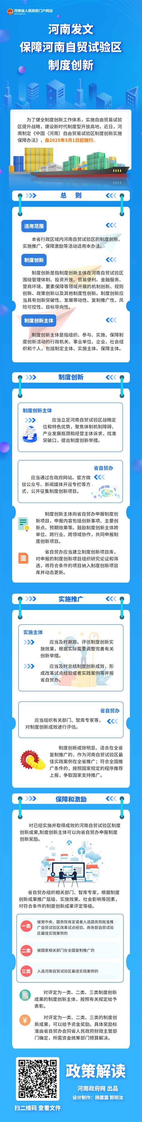一图读懂丨河南发文保障河南自贸试验区制度创新 政务公开