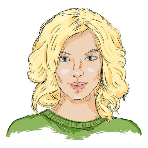 Premium Vector Vector Single Sketch Female Face Women Hairstyle