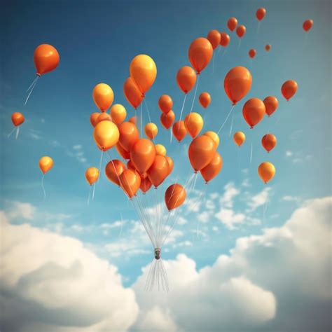 Premium Ai Image Flying Balloons