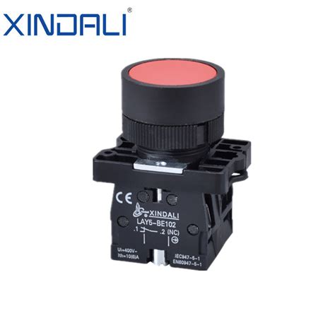 lay5 ea45 220v red spring return switch push button switch push