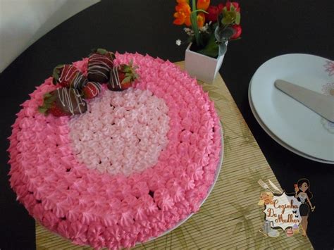 Cozinha De Mulher Bolo De Chocolate Recheio De Cream Cheese E Morangos