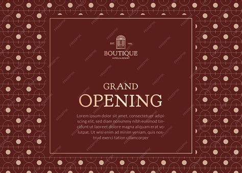 상점 그랜드 오프닝을 위한 편집 가능한 비즈니스 초대 카드 템플릿 복고풍 기업 Id 디자인 무료 벡터