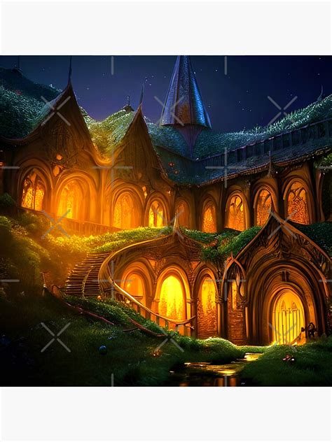 Elf Castle Sticker For Sale By Froztyart Redbubble